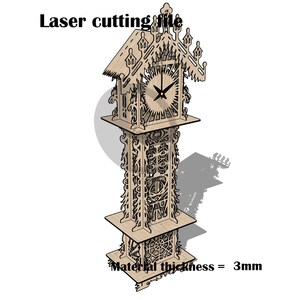 Laser Cut Standing Dragon Clock SVG 3mm-4mm-6mm - Etsy