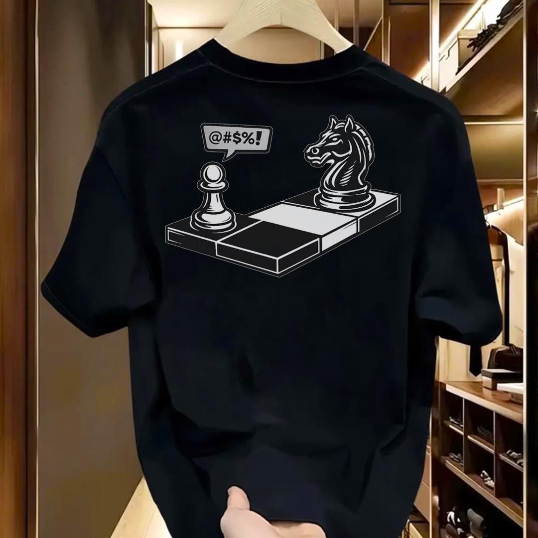 Funny Chess Pawn Vs Knight PNG | Strategy Humor Design | Chess Meme Art ...