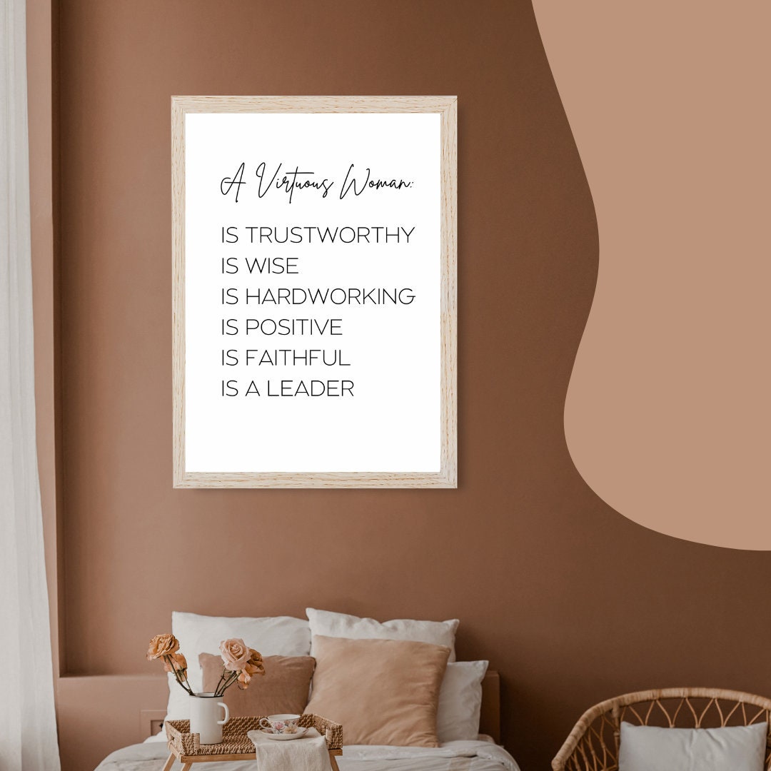 Christian Wall Art Virtuous Woman Proverbs 31 Woman Bible - Etsy
