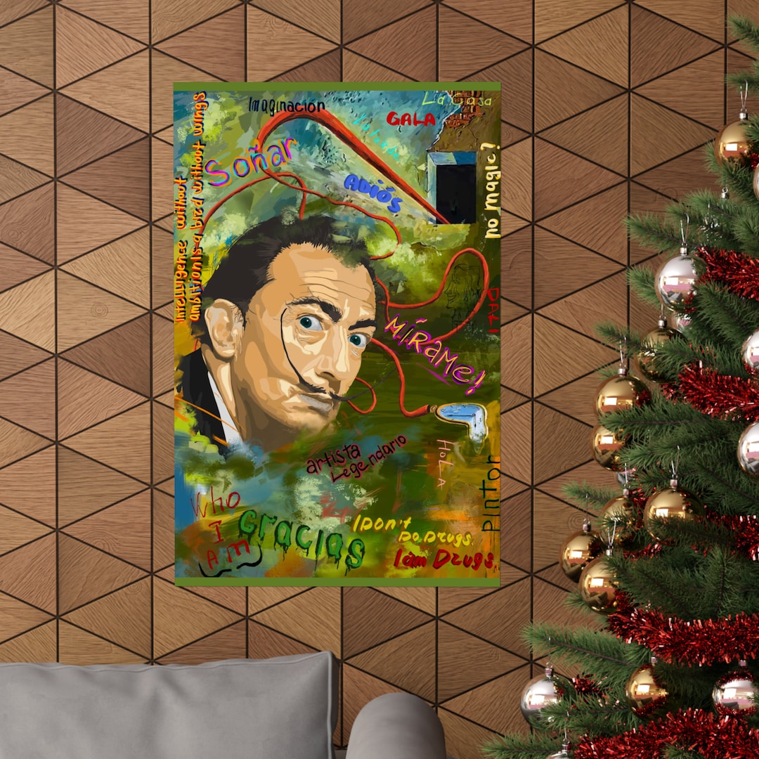Matte Vertical Posters of Salvador Dali, Psychedelic Pop Art - Etsy