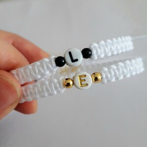 Set of 2 Custom Couple Initial Bracelets - Personalized Partners ...