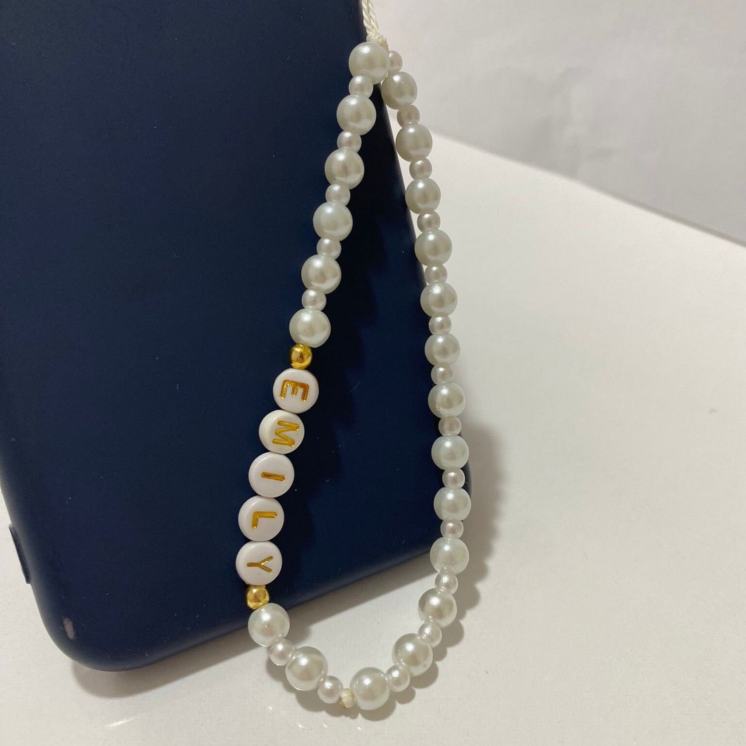 Personalized Phone Charm, Name Phone Charm, Custom Phone Charm, Beaded ...