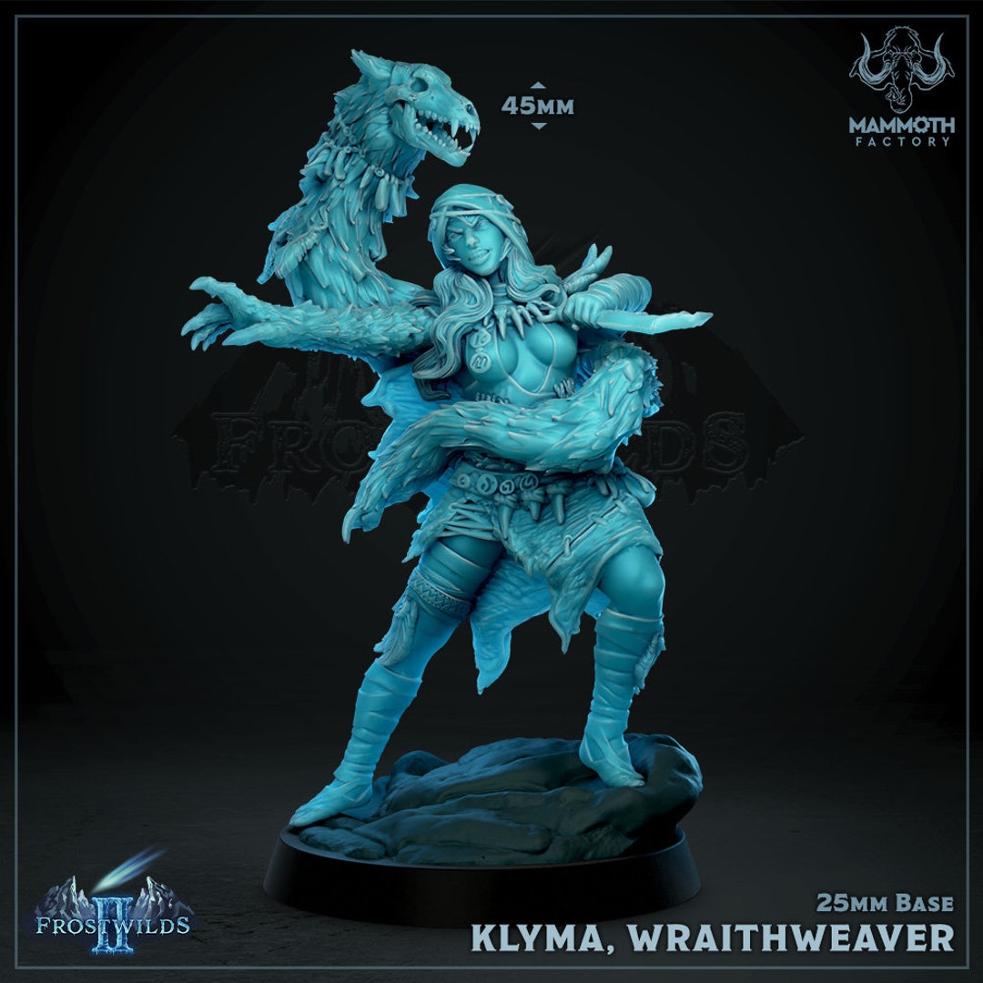 Wraith Weaver Dnd Mini Dungeons and Dragons Barbarian Miniature - Etsy