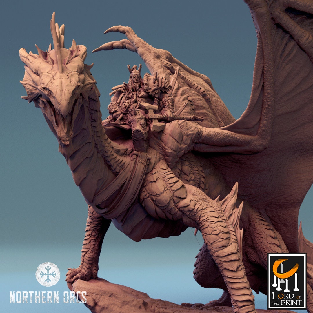 Silver Dragon Dnd Mini Dungeons and Dragons Orc Miniature - Etsy