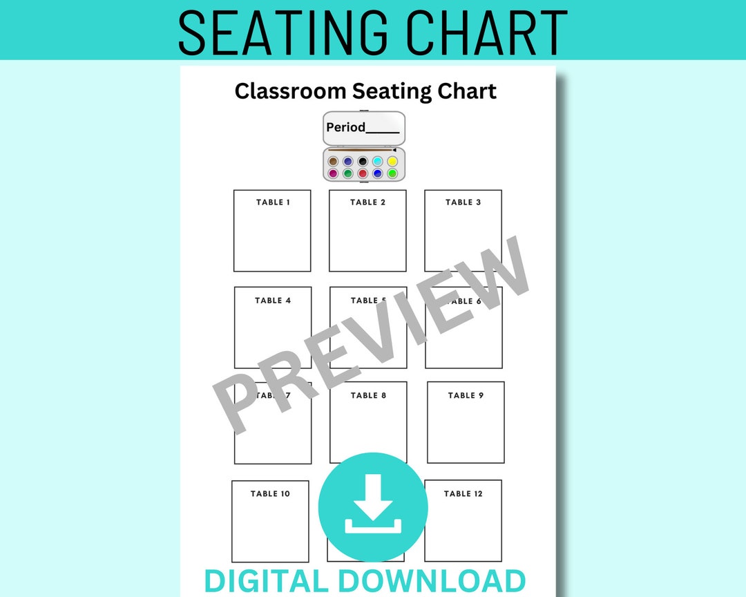 Art Classroom Seating Chart - Etsy