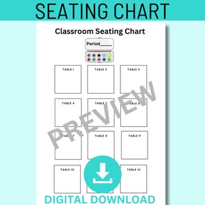Art Classroom Seating Chart - Etsy