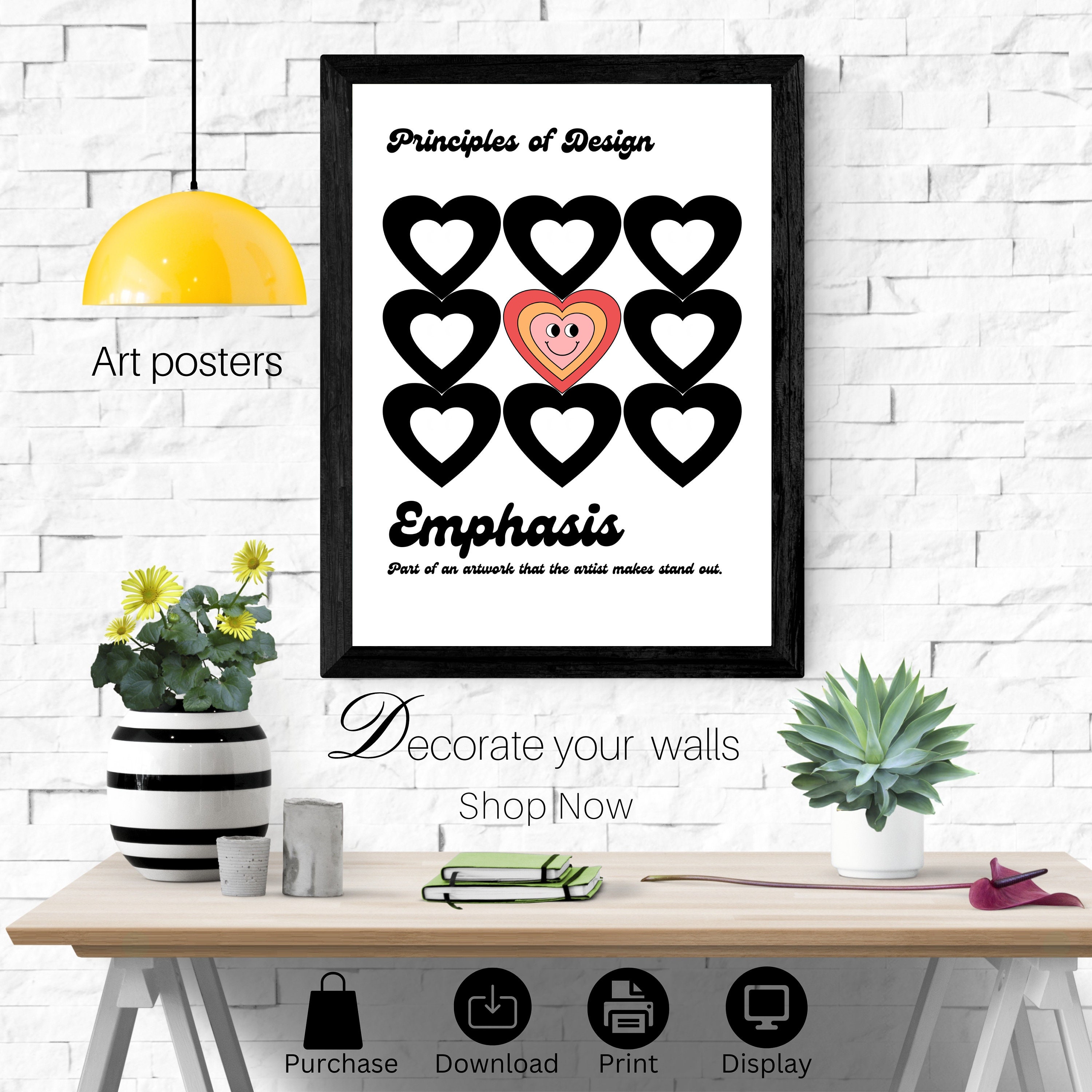 Principles of Design Poster Set, Art Classroom Wall Decor , Art Teacher ...