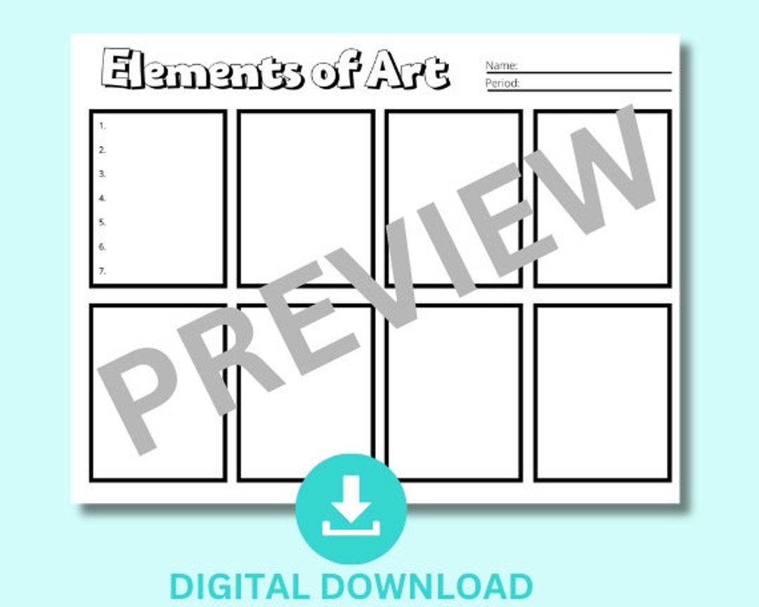 Elements of Art and Principles of Design Worksheets - Etsy