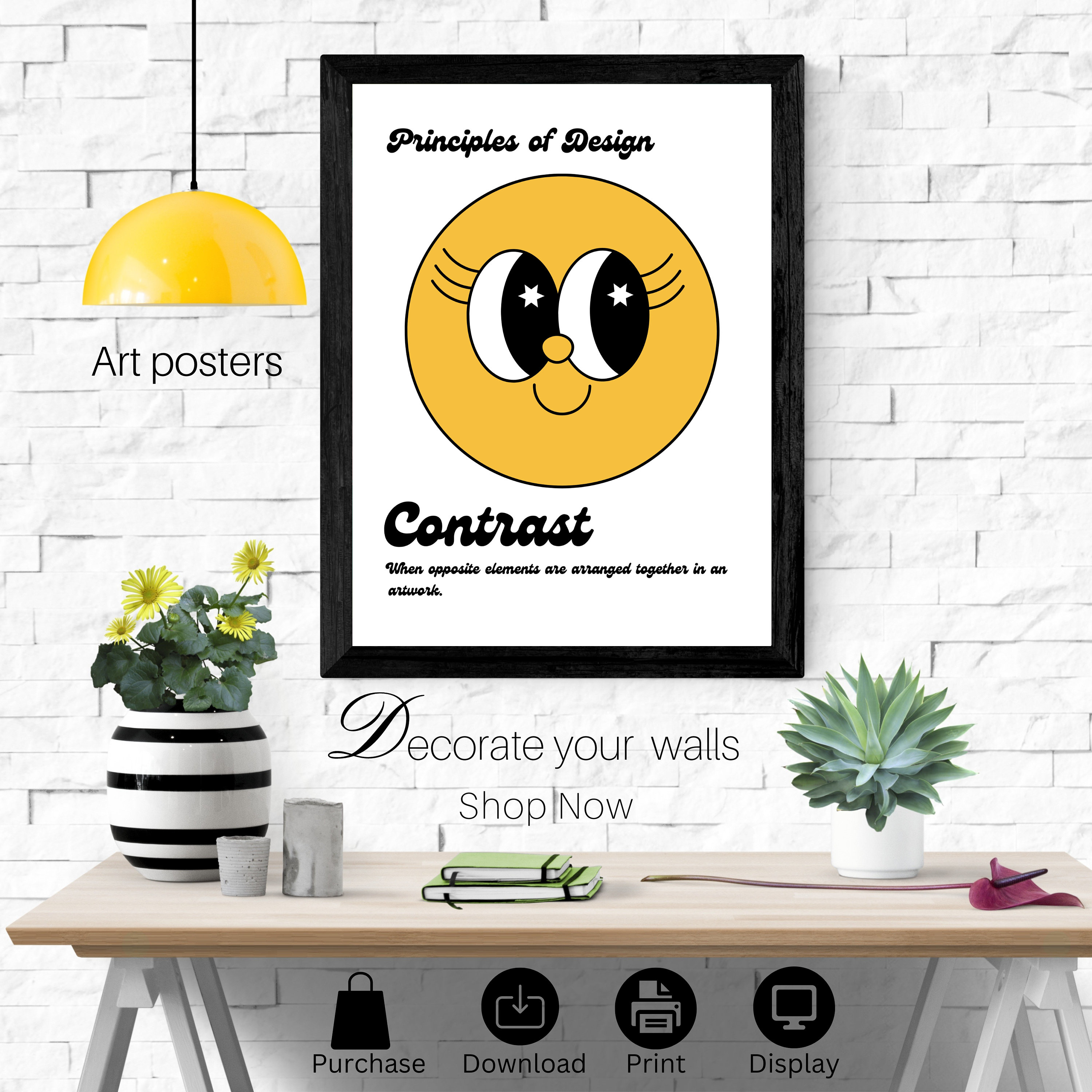Principles of Design Poster Set, Art Classroom Wall Decor , Art Teacher ...