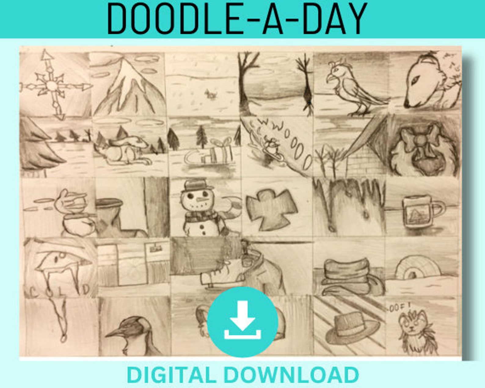 10 Month Doodle-a-day Challenge - Etsy