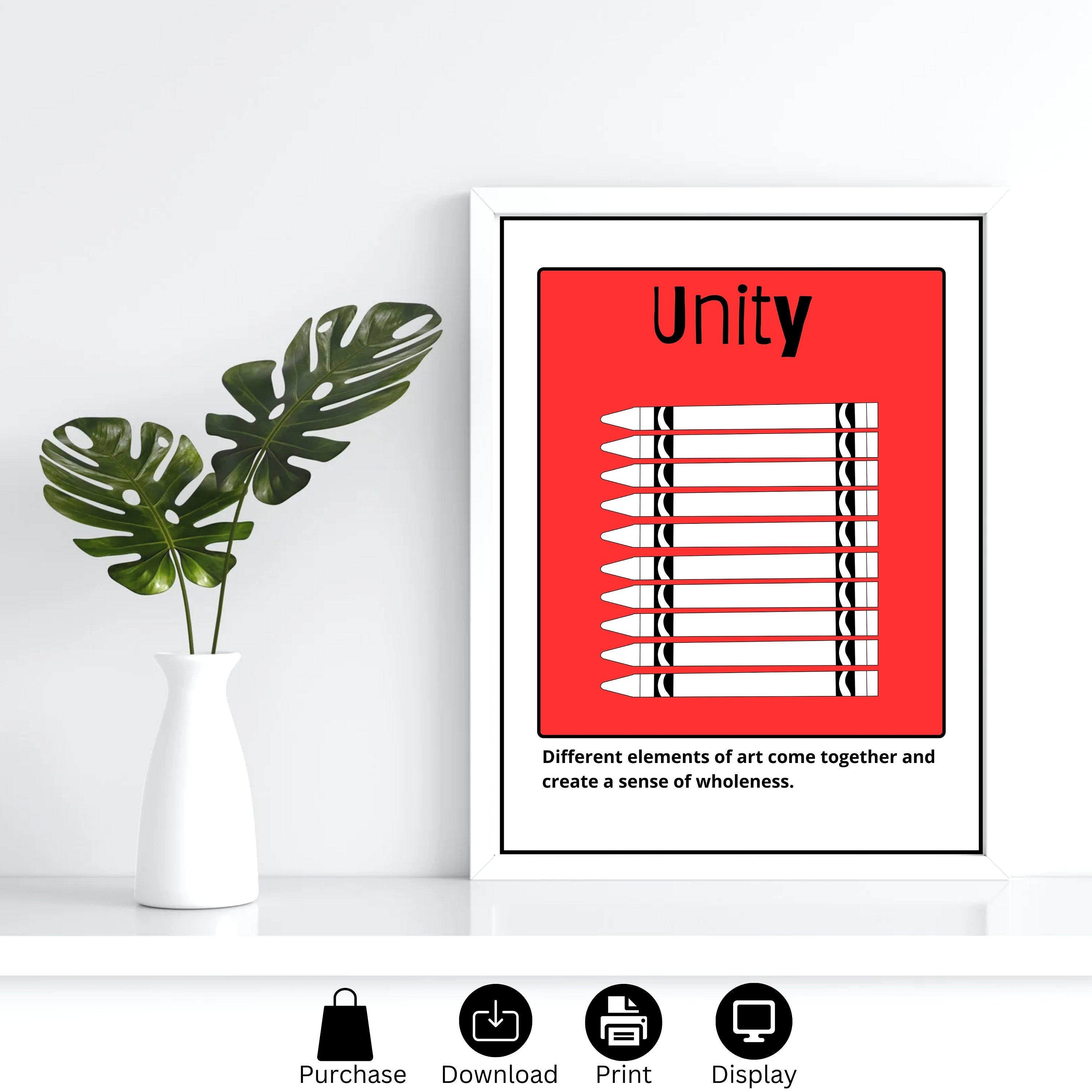 Principles of Design Poster Set, Art Classroom Wall Decor , Art Teacher ...