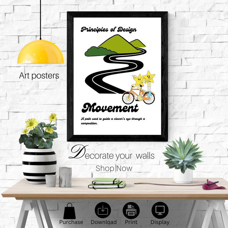 Principles of Design Poster Set, Art Classroom Wall Decor , Art Teacher ...