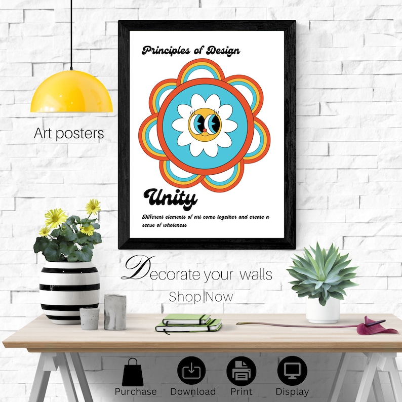 Principles of Design Poster Set, Art Classroom Wall Decor , Art Teacher ...