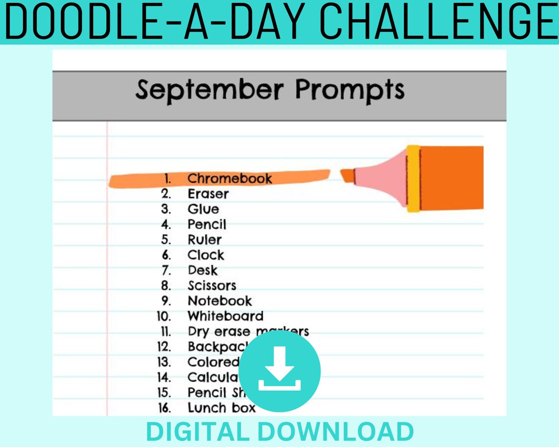 10 Month Doodle-a-day Challenge - Etsy