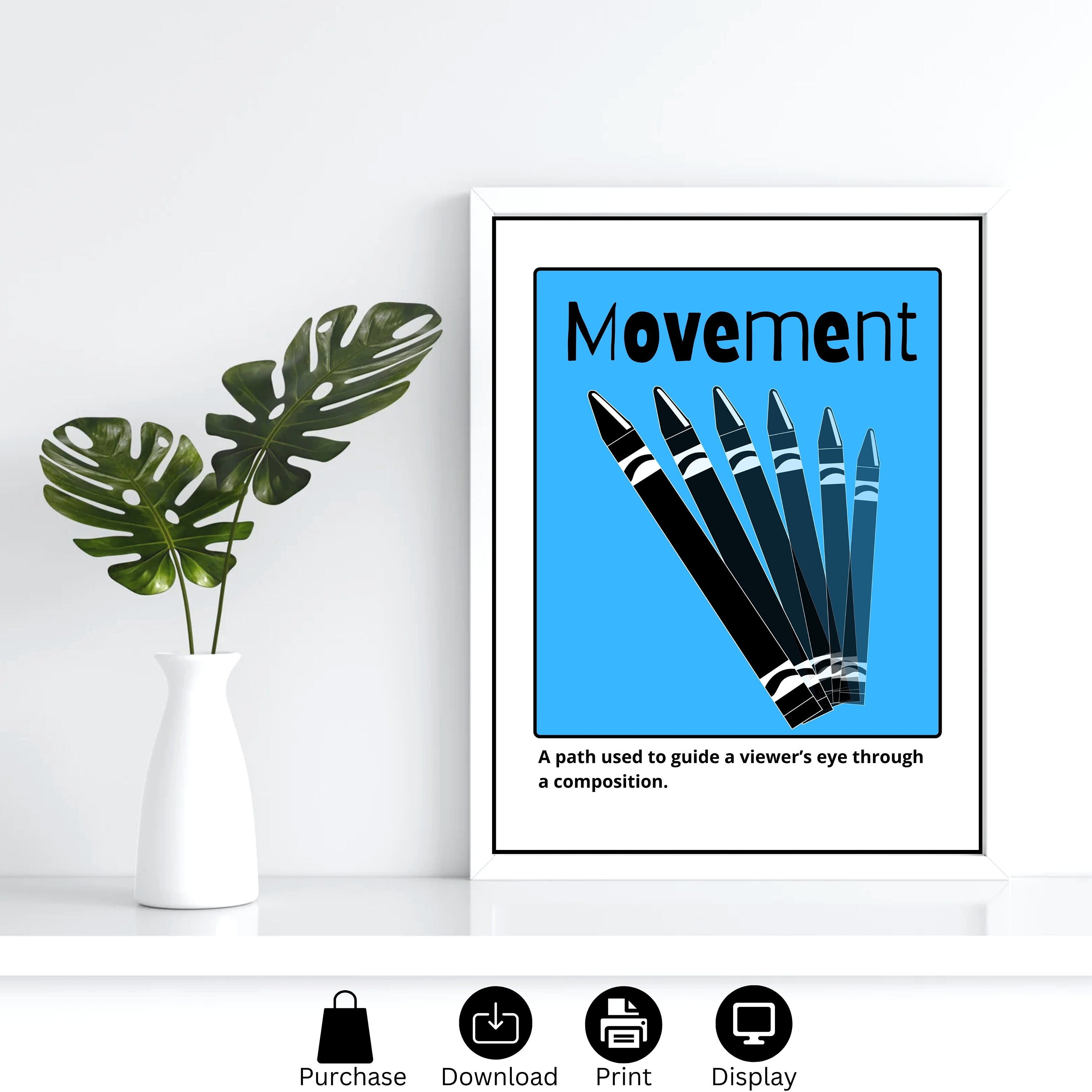 Principles of Design Poster Set, Art Classroom Wall Decor , Art Teacher ...