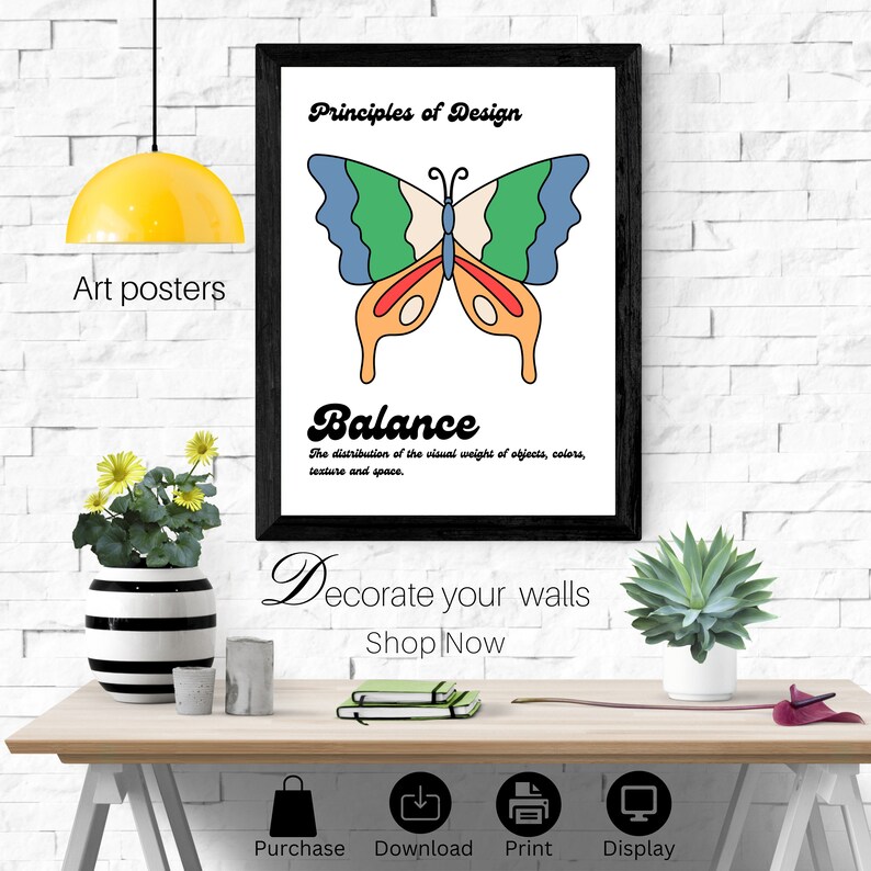 Principles of Design Poster Set, Art Classroom Wall Decor , Art Teacher ...