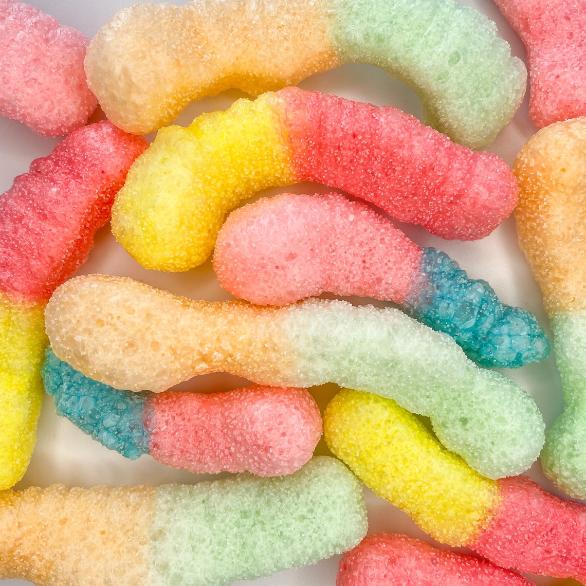Freeze Dried Sour Worms Freeze Dried Gummy Worms Freeze - Etsy