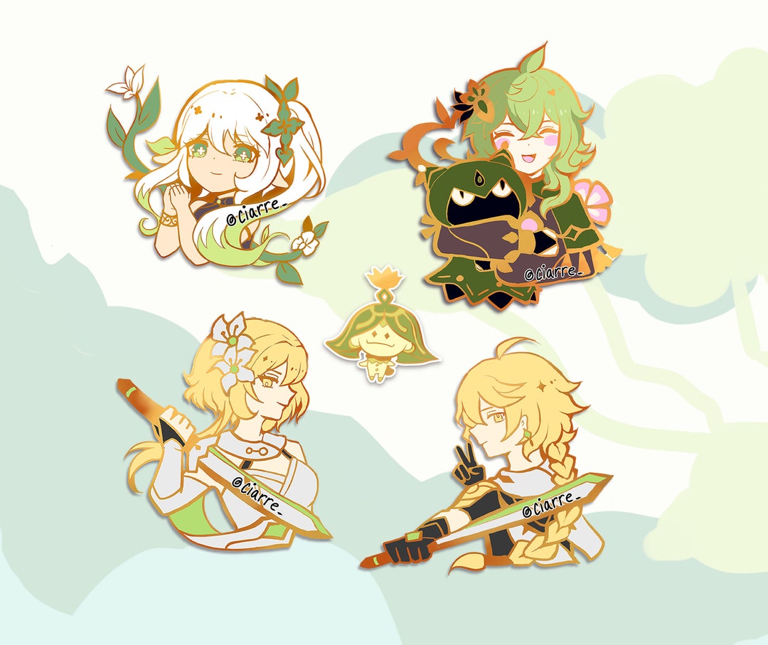 Enamel Pins - Nahida, Collei, Lumine, Aether, Aranara - Genshin Impact ...