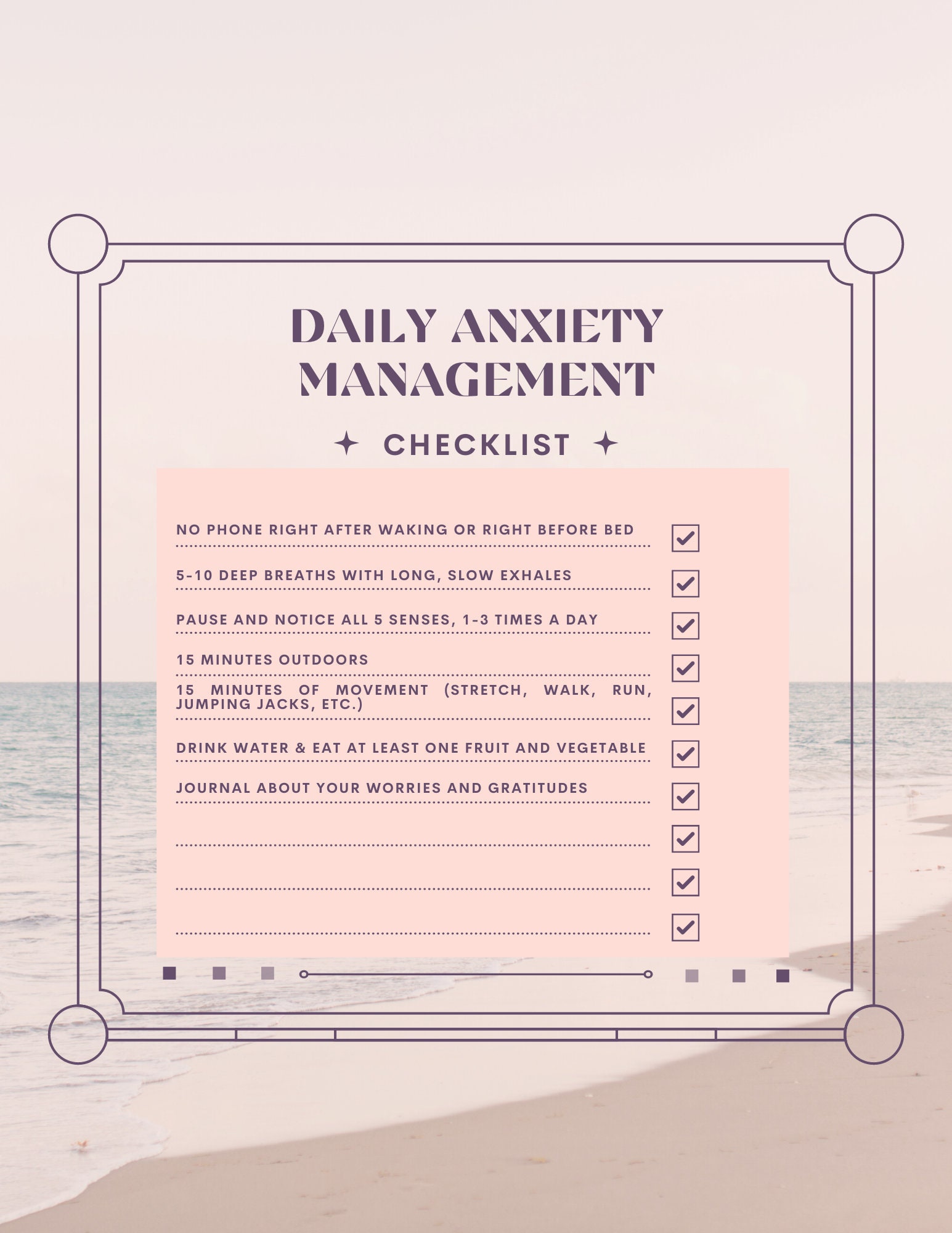 Anxiety Checklist, Anxiety Management, Therapist Tools, Therapy ...
