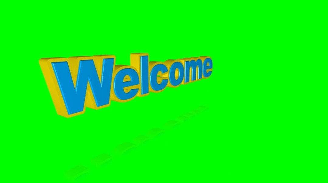 Welcome Green Screen Footage. - Etsy
