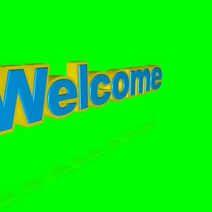 Welcome Green Screen Footage. - Etsy