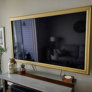 Luxury Gold TV Frame, Wall Art, Aesthetic Home Décor, Gold Frame TV ...
