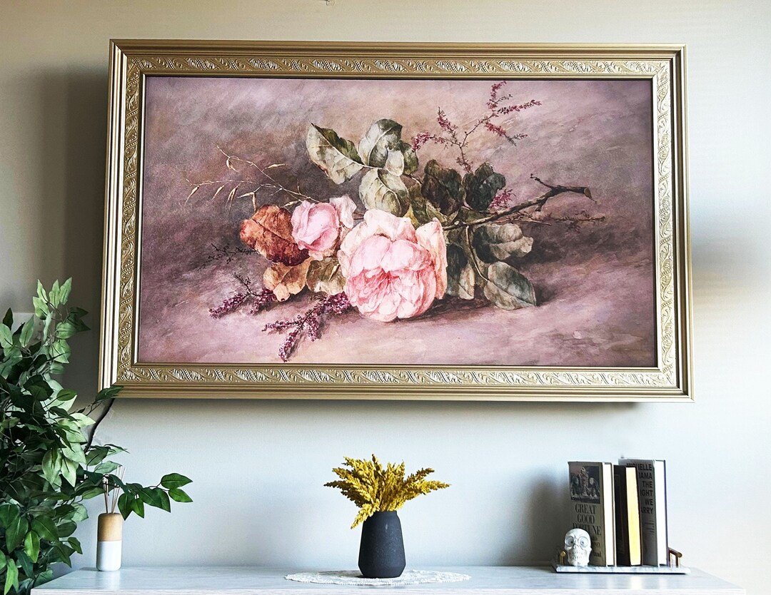 NEW the Portrait TV Frame Vintage Gold Frame Wall Art - Etsy