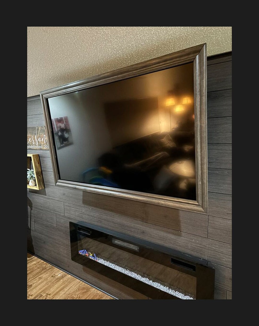 NEW Rustic Brown Wood TV Frame, Wall Art, Aesthetic Home Décor, Wood ...