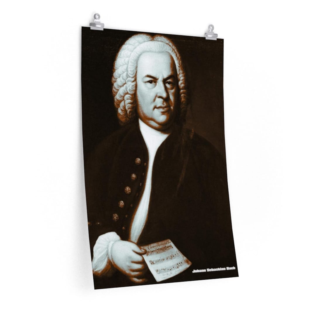 Johann Sebastian Bach, Portrait Poster, Wall Art, Composer, Classical ...