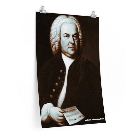 Johann Sebastian Bach Portrait Poster Wall Art Composer - Etsy
