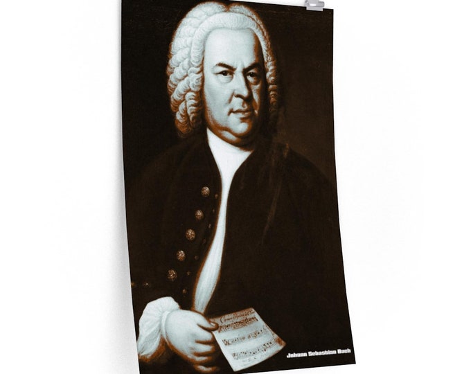 Johann Sebastian Bach, Portrait Poster, Wall Art, Composer, Classical ...