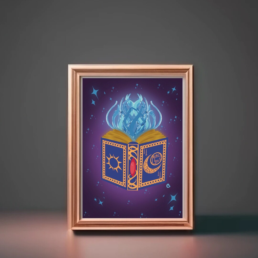 The Book of Stolas Art Print, Helluva Boss Stolas Wall Decor, Demonic ...