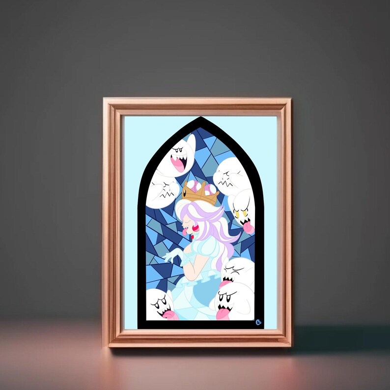 Princess of Boss Art, Video Game Wall Decor, Boosette Fan Art, Princess ...