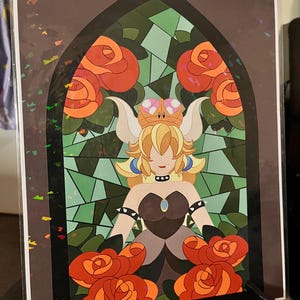 The Princess of Flames, Bowsette Fan Art, Video Game Print, Adventure ...