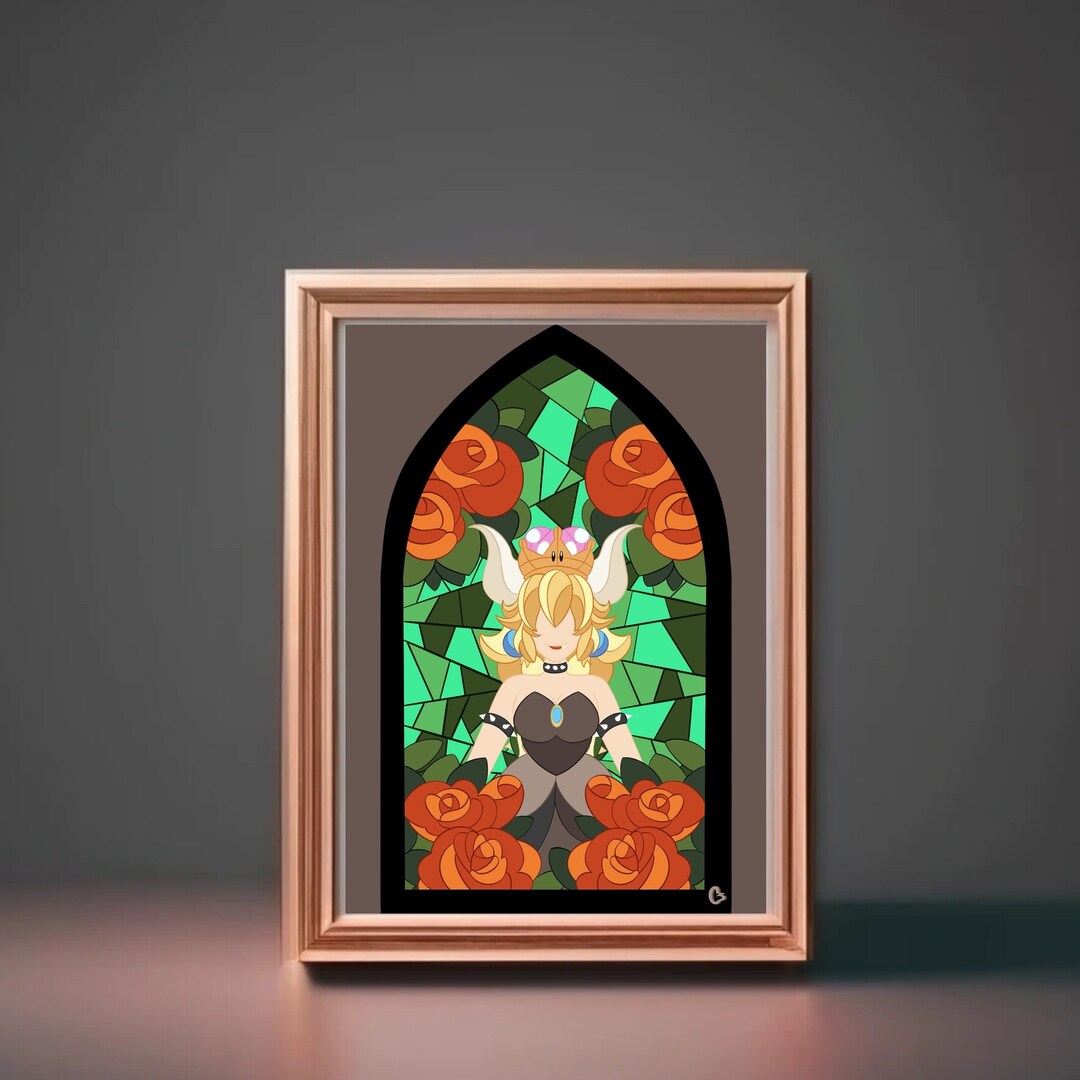 The Princess of Flames, Bowsette Fan Art, Video Game Print, Adventure ...