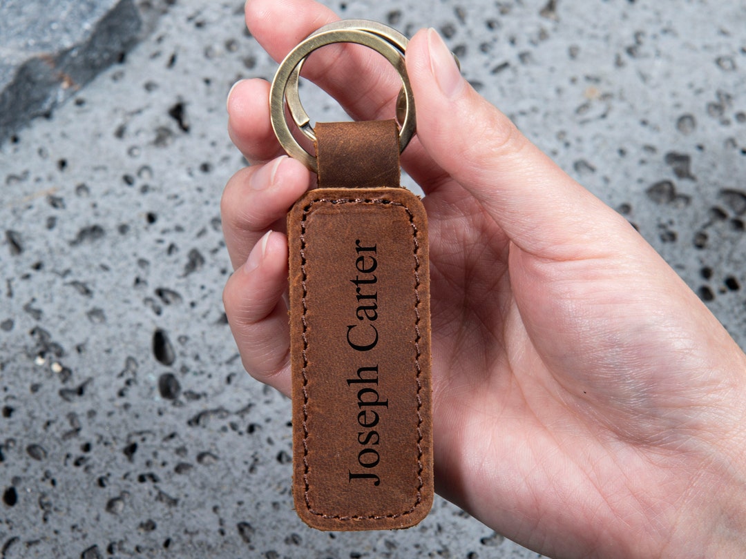 Custom Keychain Rod Engraving in Gold Silver Black and Rose - Etsy