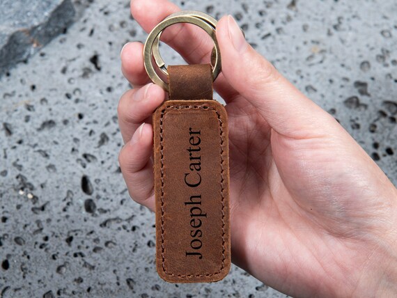 Custom Keychain Rod Engraving in Gold Silver Black and Rose - Etsy