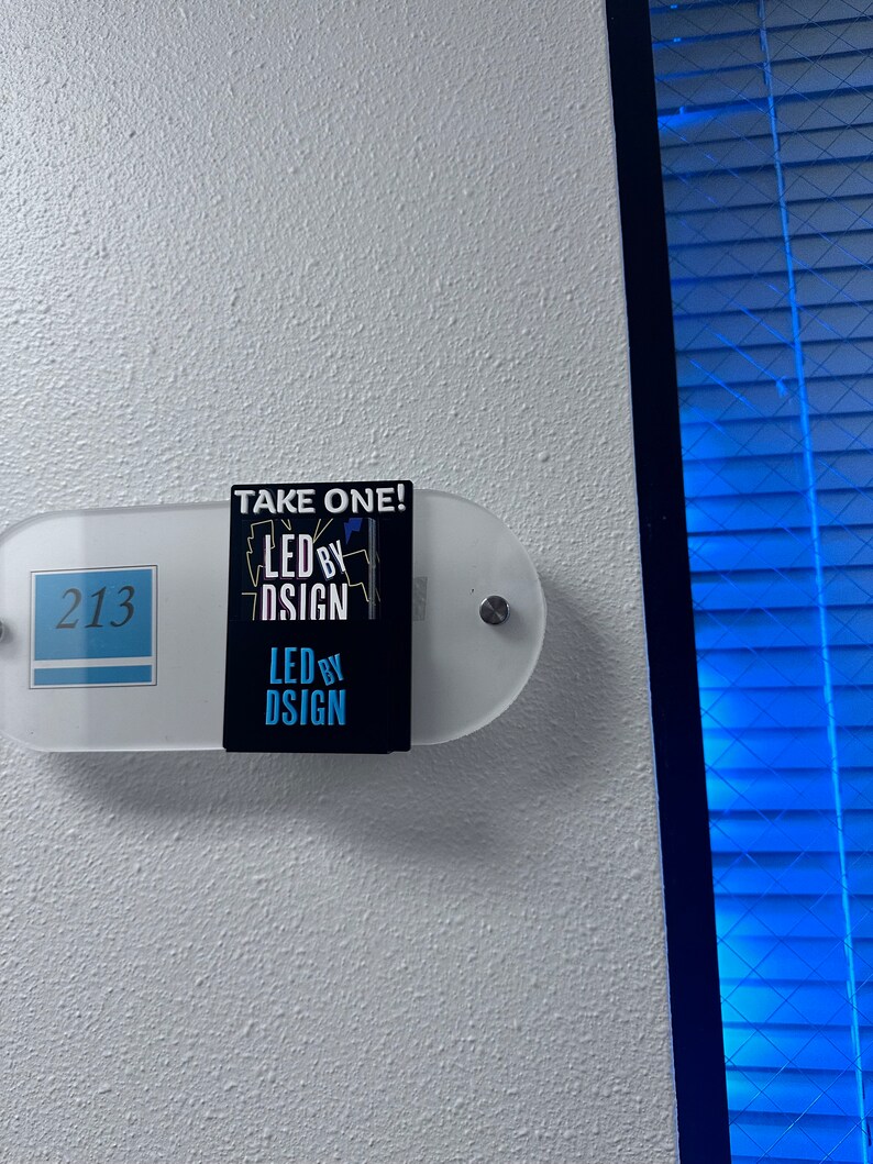Custom Wall Mounted Business Card Holder US Made - Etsy