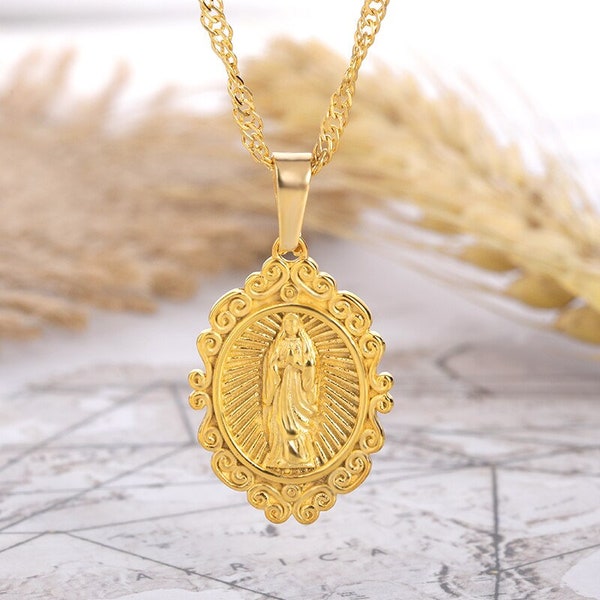 Virgin Mary Pendant - Etsy