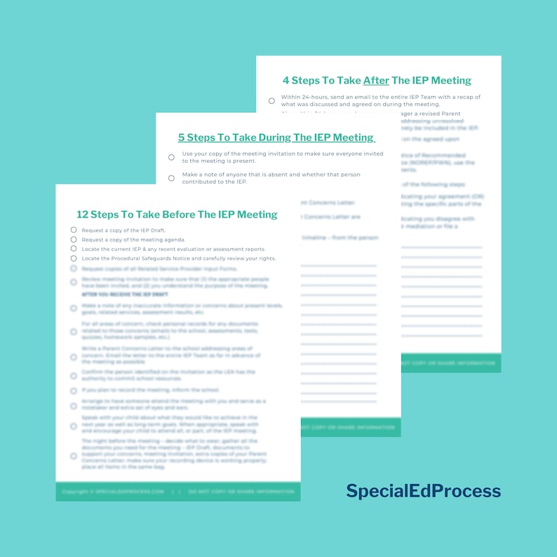 IEP Meeting Prep Toolkit for Parents, Special Education Planning ...