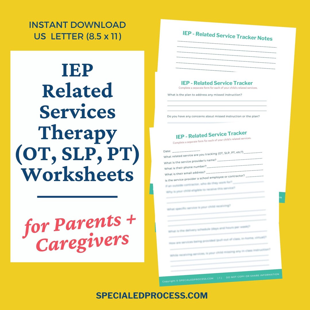 Digital IEP - Related Service (therapy) Tracker for Parents ...