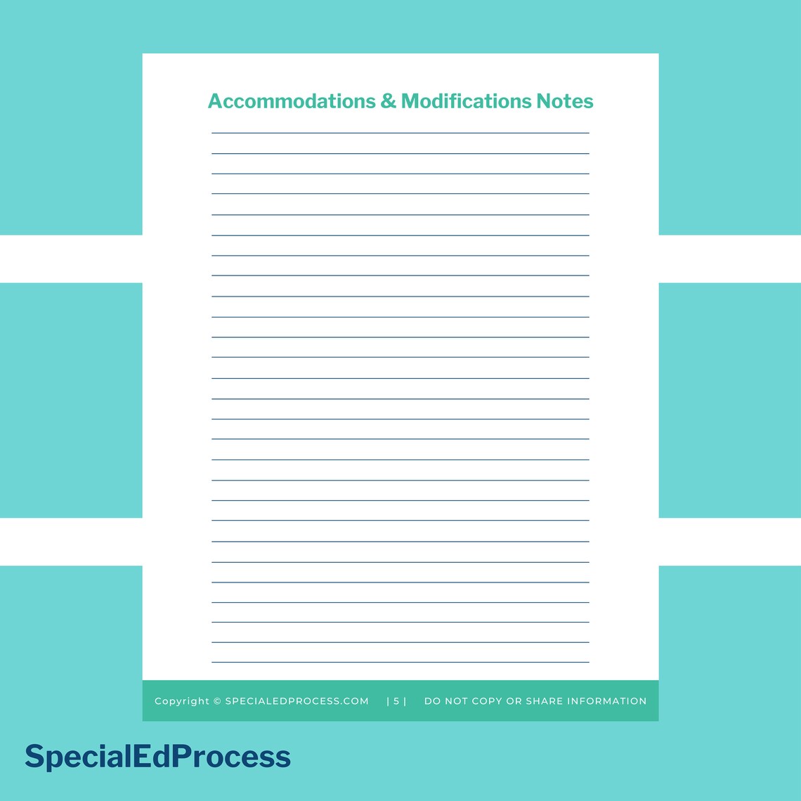 Special Education Accommodations & Modifications Guide, IEP Worksheet ...