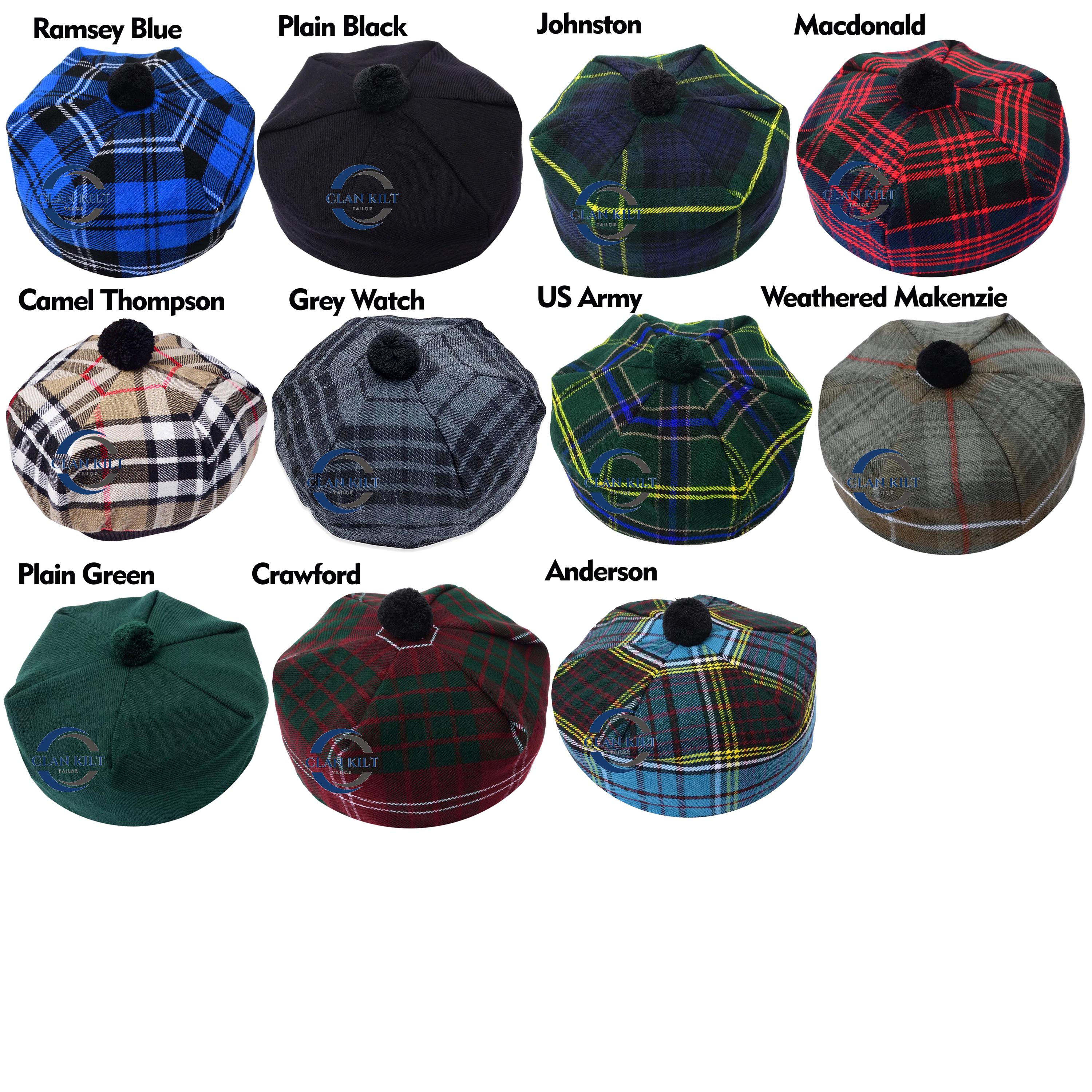 Scottish Tam O' Shatner Hat - Unisex Highland Tammy Hat - One Size Fits ...