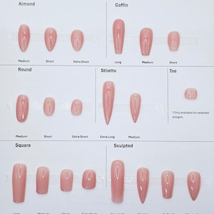 Solid Color 120 Color Selection| Hand Printed Press on Gel Nails | DIY| Customizable | Various ...