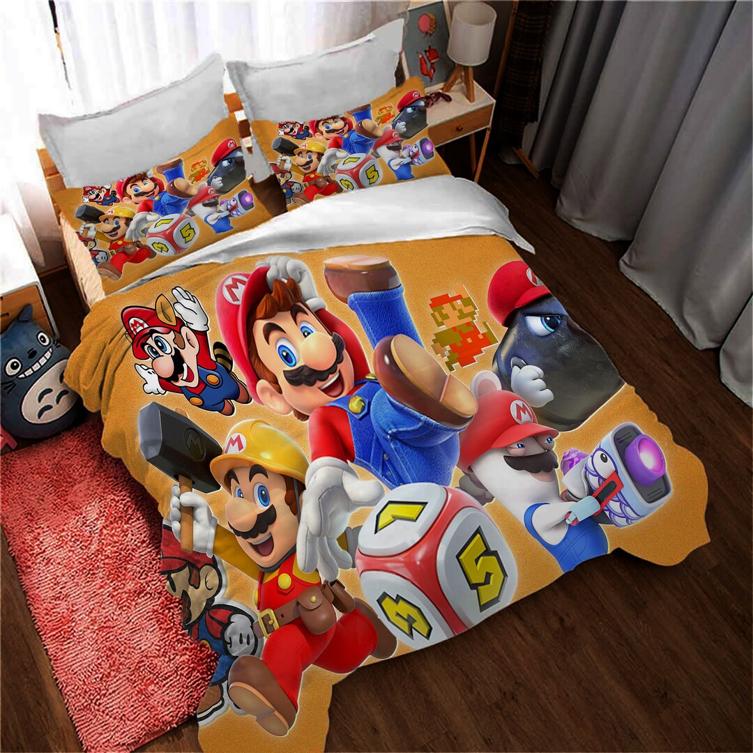 Personalized Super Mario Covers Bedding Settwin Full Queen - Etsy