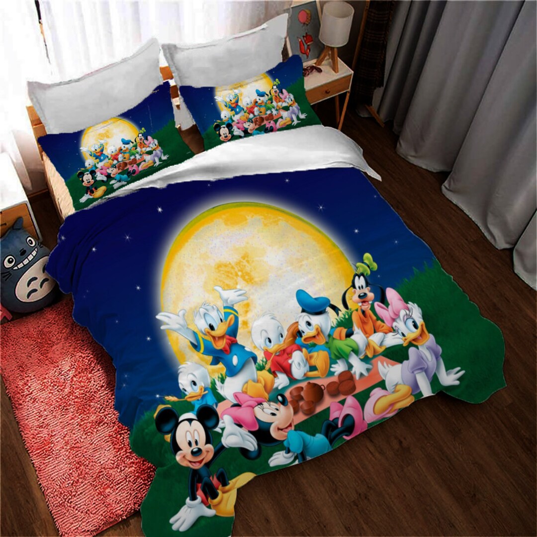 Personalized Disney Duck and Mickey Mouse Duvet Covers Bedding - Etsy