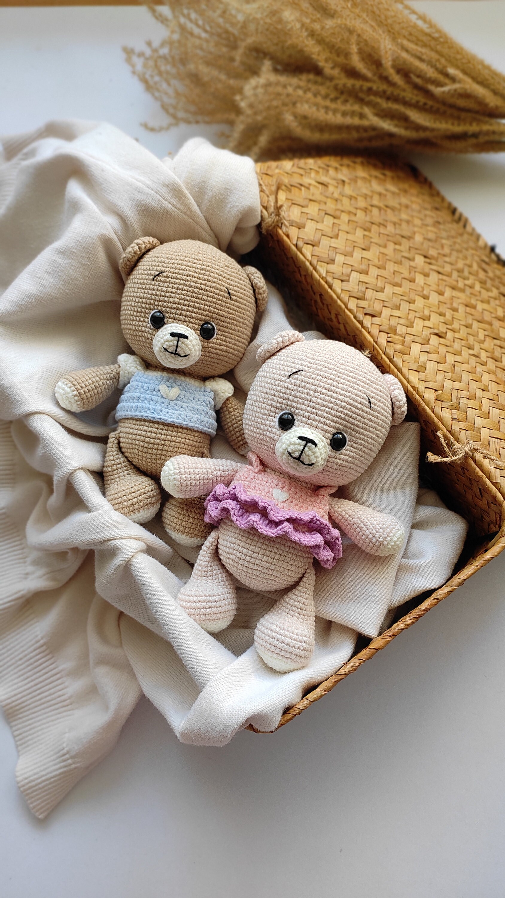 Ernie Rose Bear ,one Pattern Two Toys, English Amigurumi Pattern ...