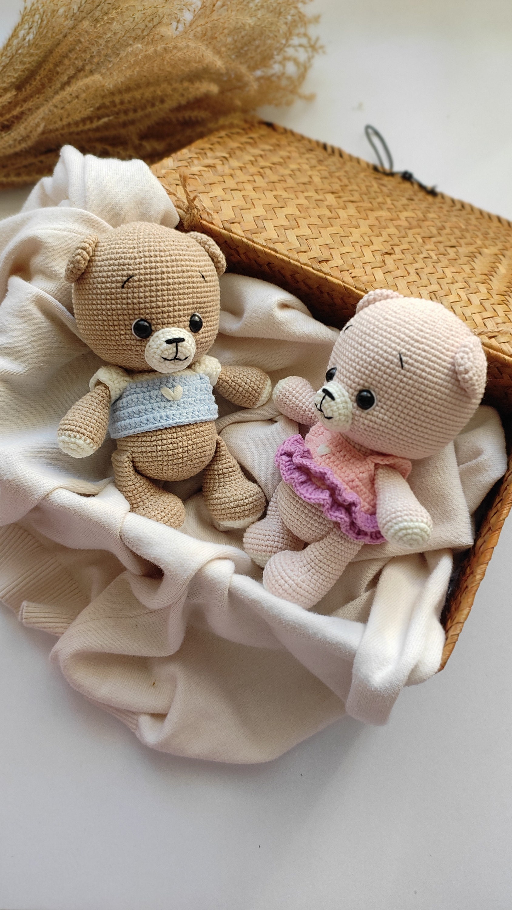 Ernie Rose Bear ,one Pattern Two Toys, English Amigurumi Pattern ...