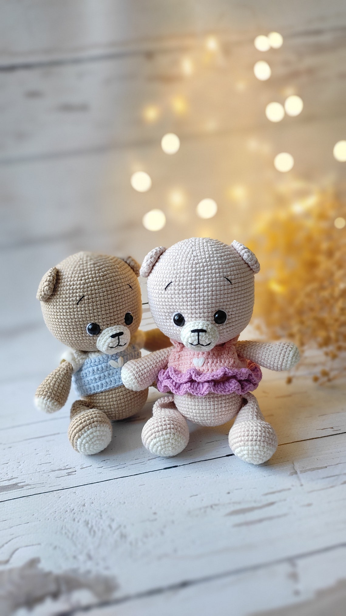 Ernie Rose Bear ,one Pattern Two Toys, English Amigurumi Pattern ...