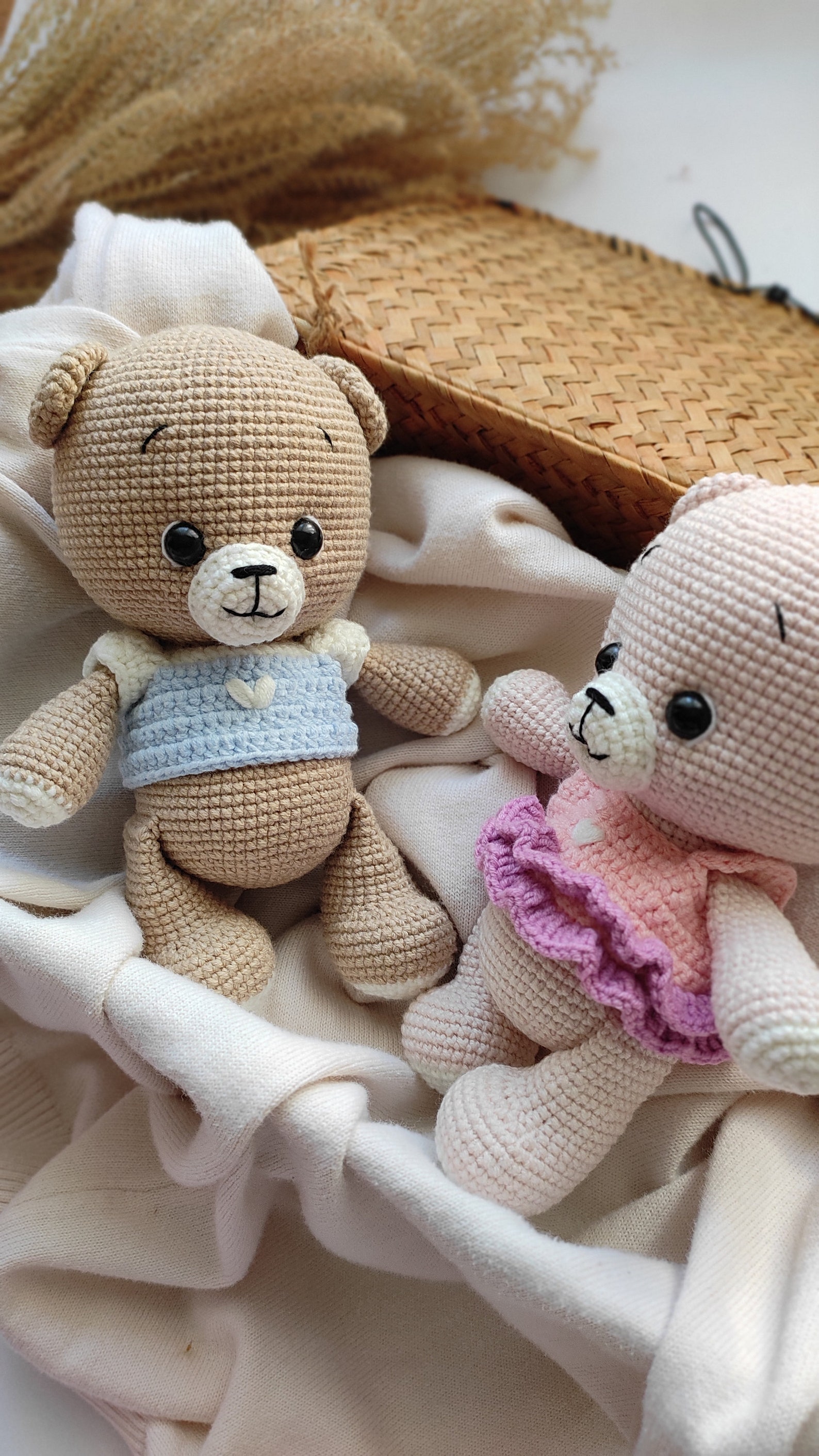 Ernie Rose Bear ,one Pattern Two Toys, English Amigurumi Pattern ...